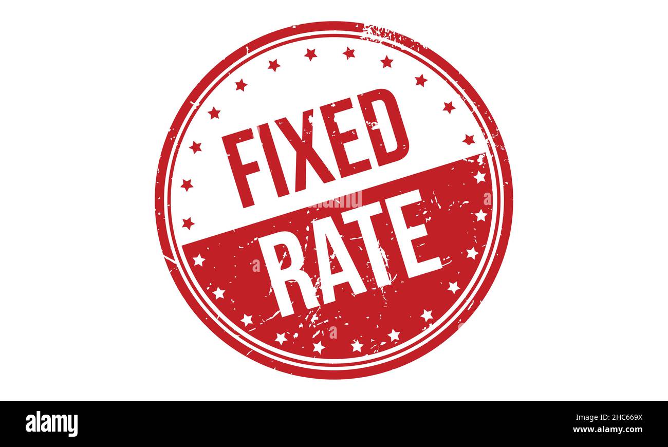 Fixed Rate Rubber Stamp. Red Fixed Rate Rubber Grunge Stamp Seal Vector ...