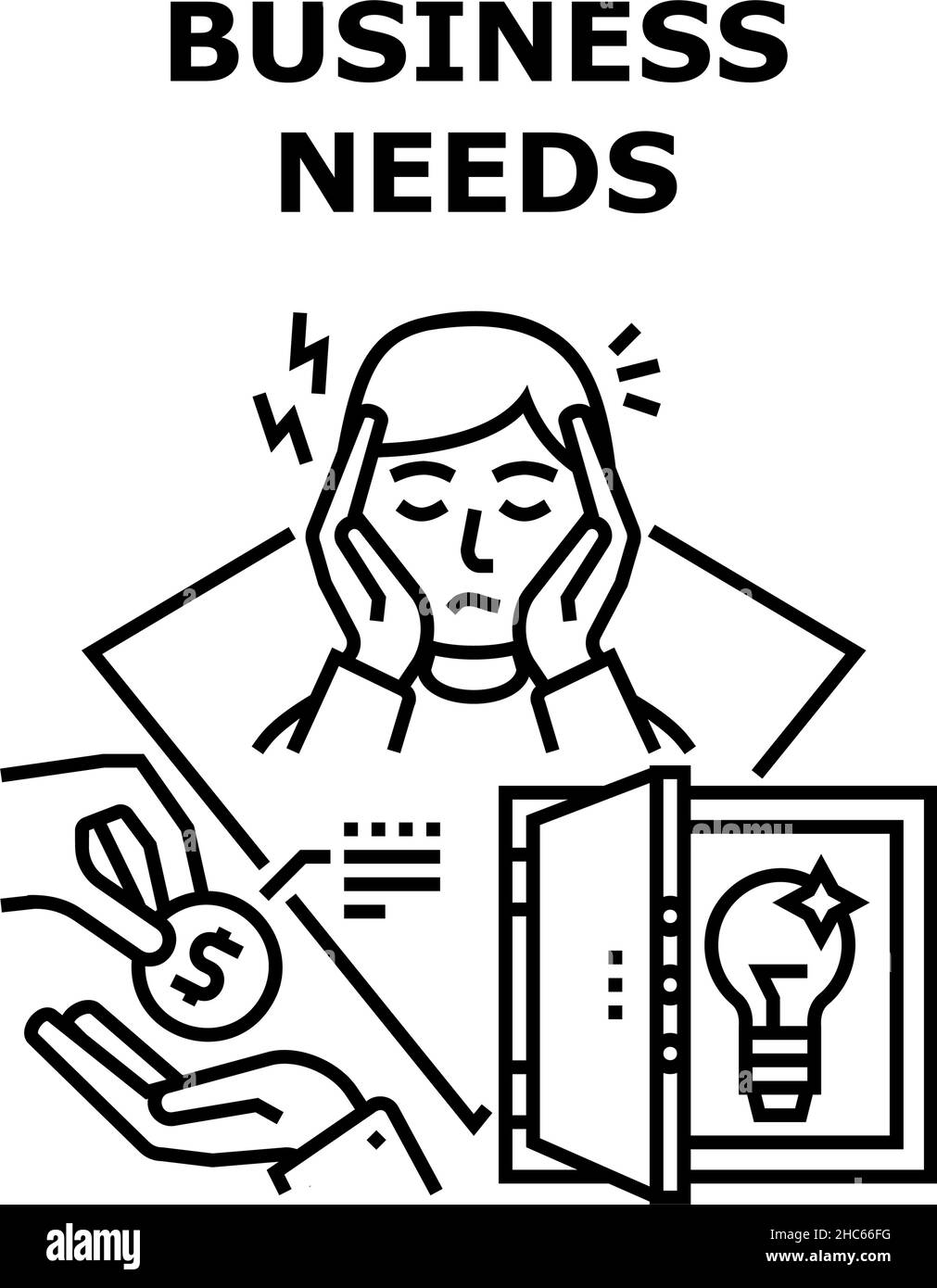 Business needs icon vector illustration Stock Vector Image & Art - Alamy