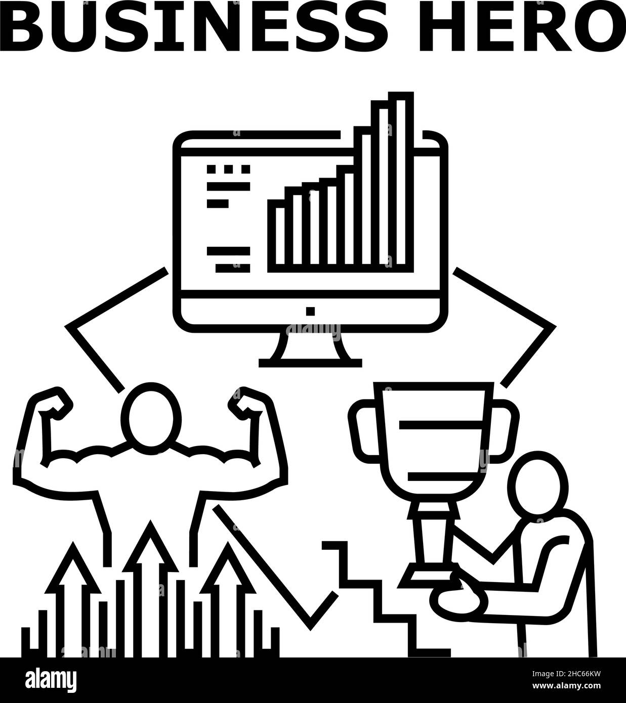 Business hero icon vector illustration Stock Vector Image & Art - Alamy