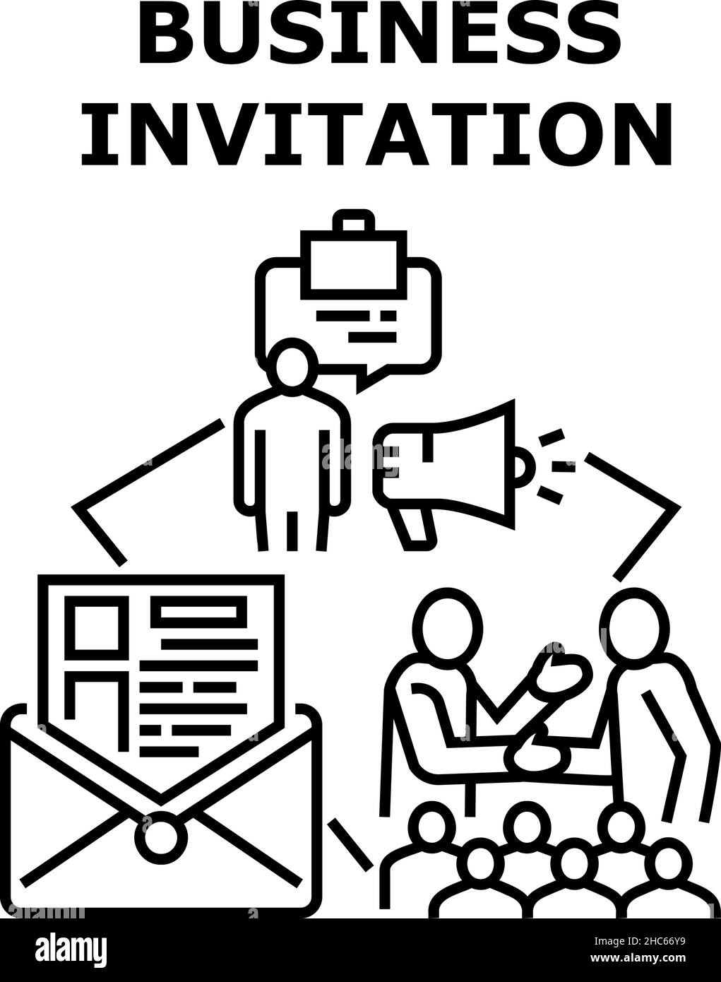 Business invitation icon vector illustration Stock Vector Image & Art ...