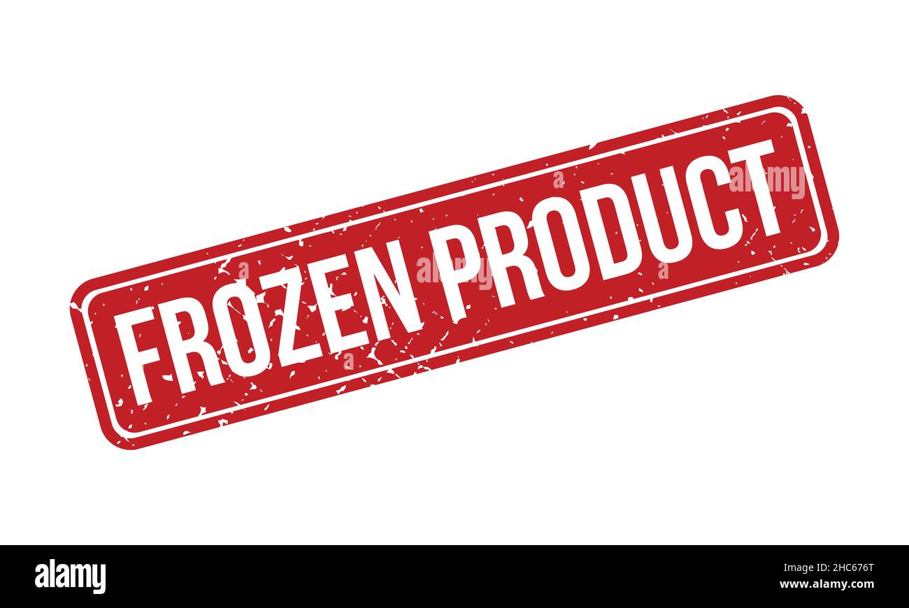 Frozen Product Rubber Stamp. Red Frozen Product Rubber Grunge Stamp ...