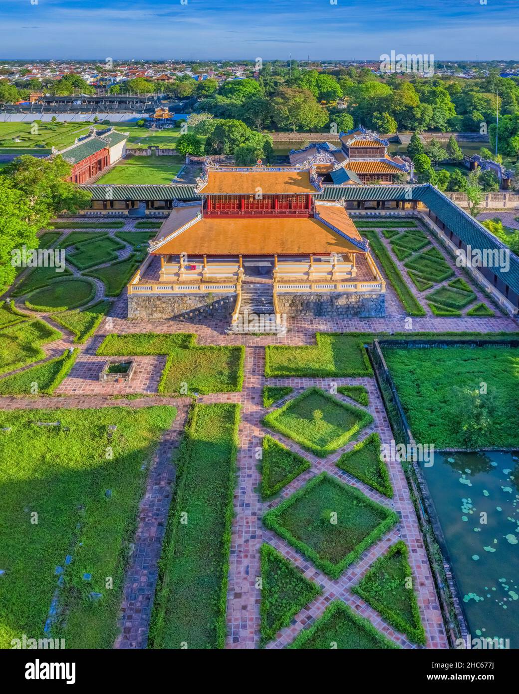 Wonderful view of the Quang Minh palace within the Citadel in Hue ...