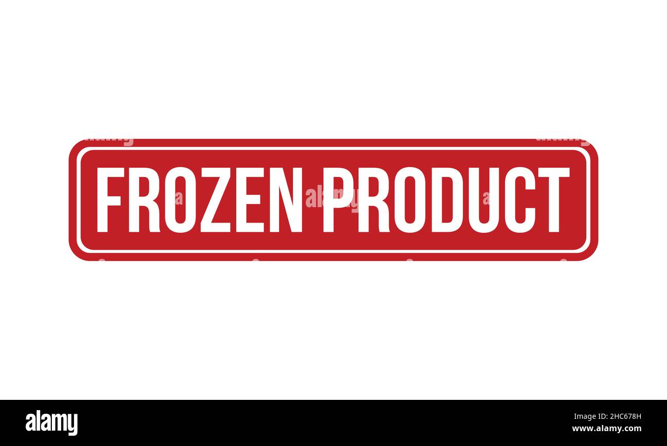 Frozen Product Rubber Stamp. Red Frozen Product Rubber Grunge Stamp ...