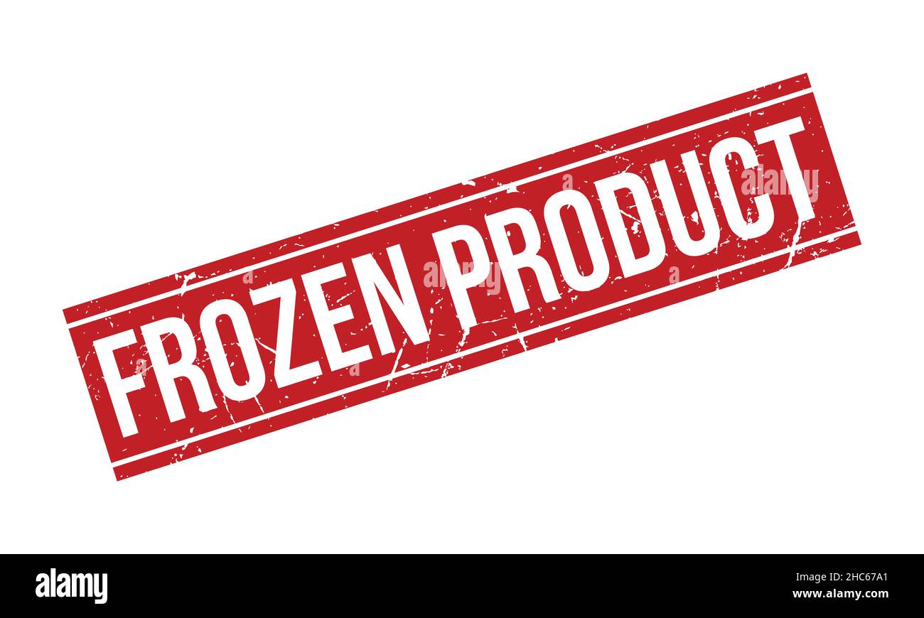Frozen Product Rubber Stamp. Red Frozen Product Rubber Grunge Stamp ...