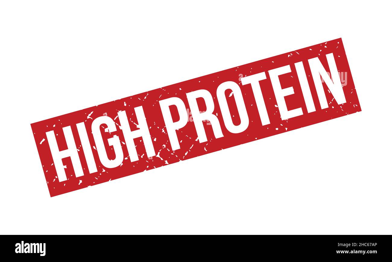 High Protein Rubber Stamp. Red High Protein Rubber Grunge Stamp Seal ...