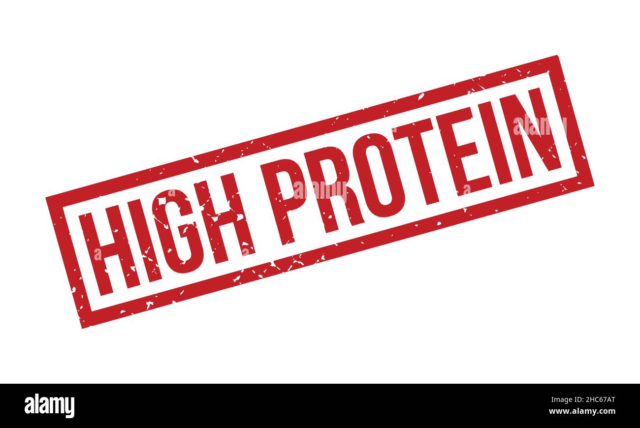 High Protein Rubber Stamp. Red High Protein Rubber Grunge Stamp Seal ...