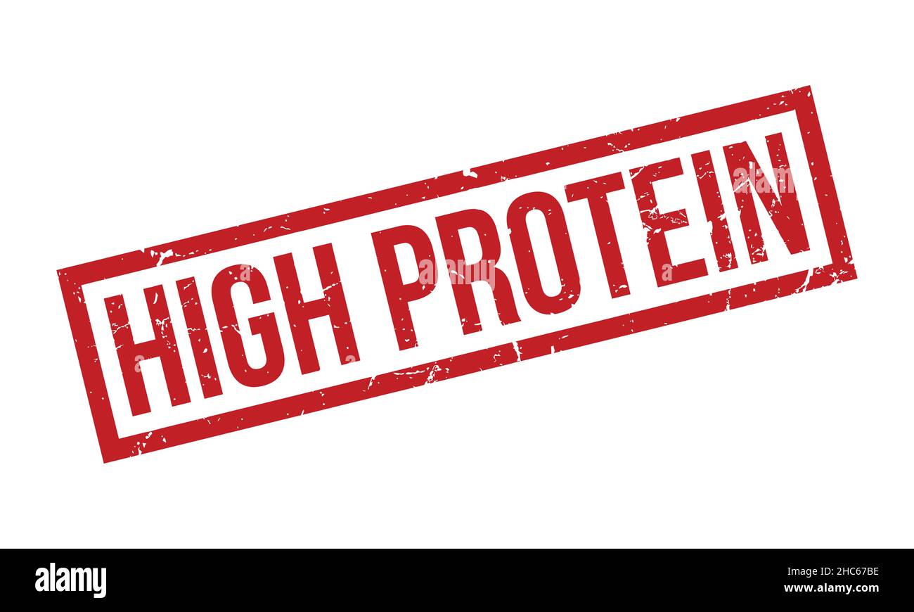 High Protein Rubber Stamp. Red High Protein Rubber Grunge Stamp Seal ...