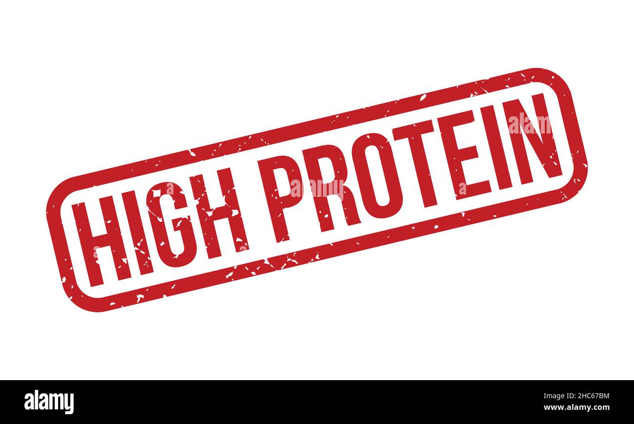 High Protein Rubber Stamp. Red High Protein Rubber Grunge Stamp Seal ...