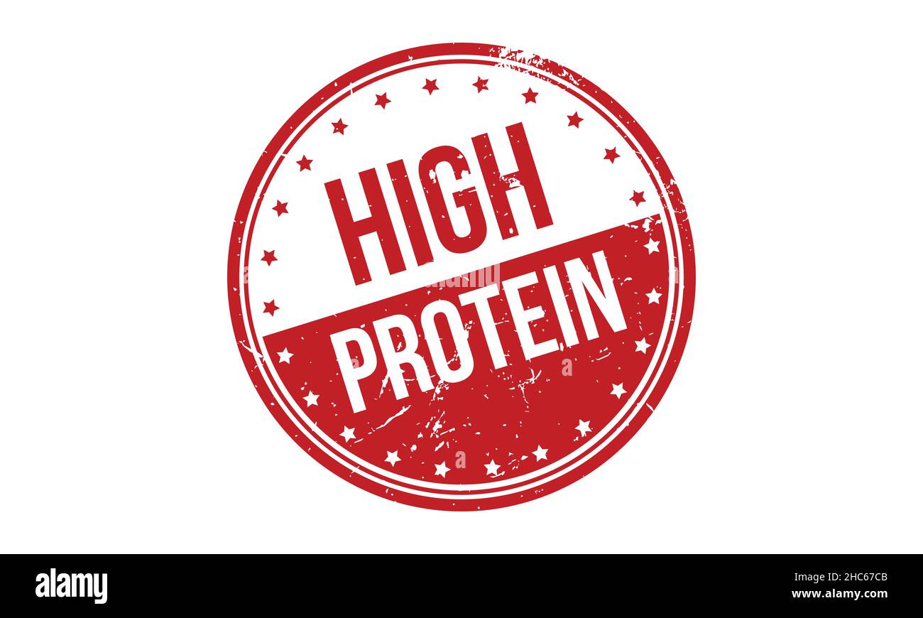 High Protein Rubber Stamp. Red High Protein Rubber Grunge Stamp Seal ...