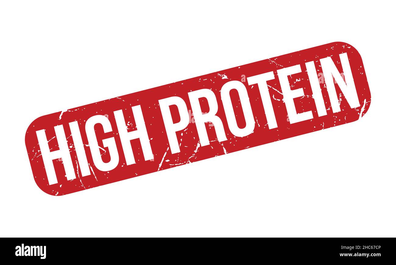 High Protein Rubber Stamp. Red High Protein Rubber Grunge Stamp Seal ...