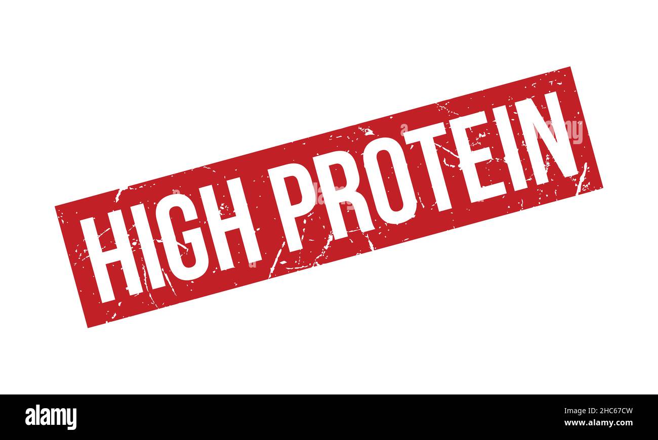 High Protein Rubber Stamp. Red High Protein Rubber Grunge Stamp Seal ...