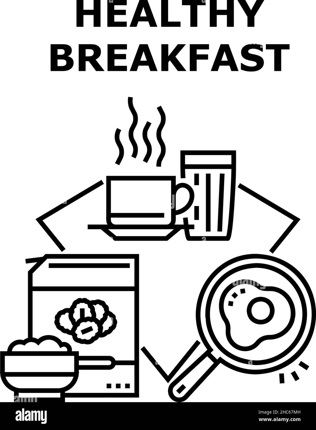 Healthy breakfast icon vector illustration Stock Vector Image & Art - Alamy