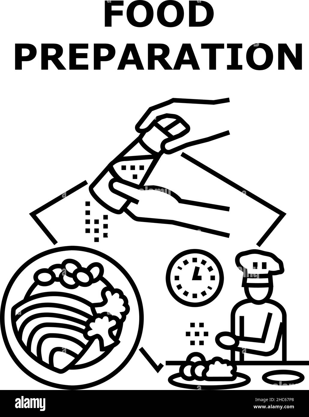 Food preparation icon vector illustration Stock Vector Image & Art - Alamy