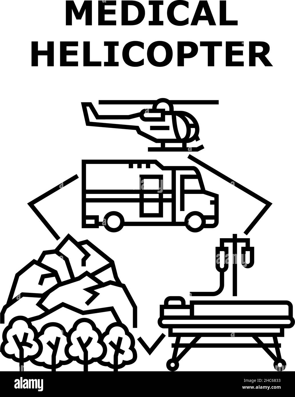 Medical helicopter icon vector illustration Stock Vector Image & Art ...
