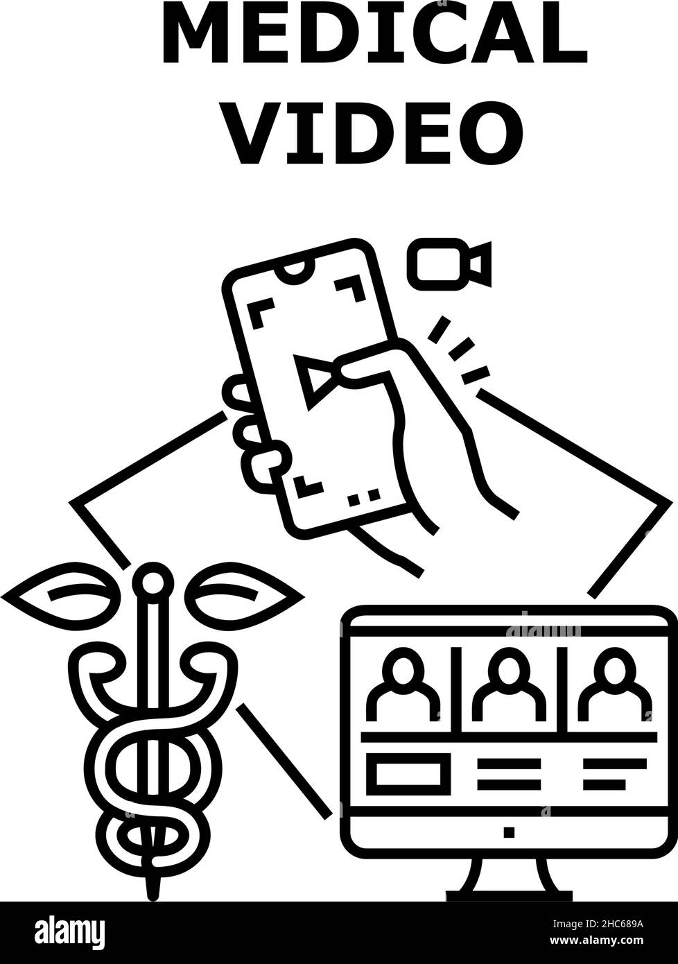 Online medical conference group Stock Vector Images - Alamy