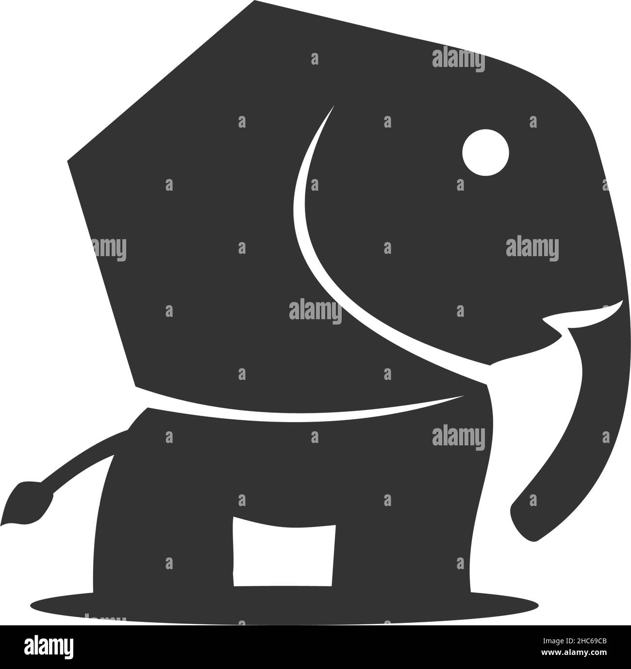 Elephant standing Illustration Icon Brand Isolated Stock Vector Image ...