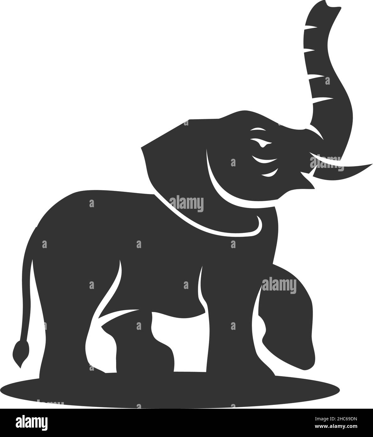 African elephant side profile Stock Vector Images - Alamy