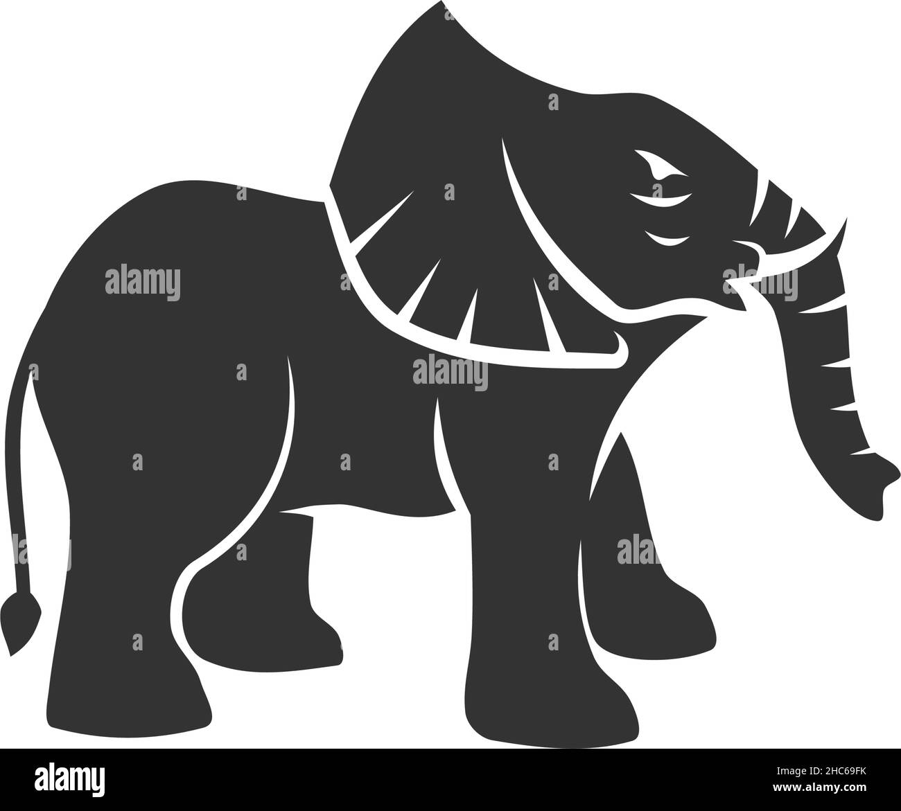 Side profile elephant Stock Vector Images - Alamy
