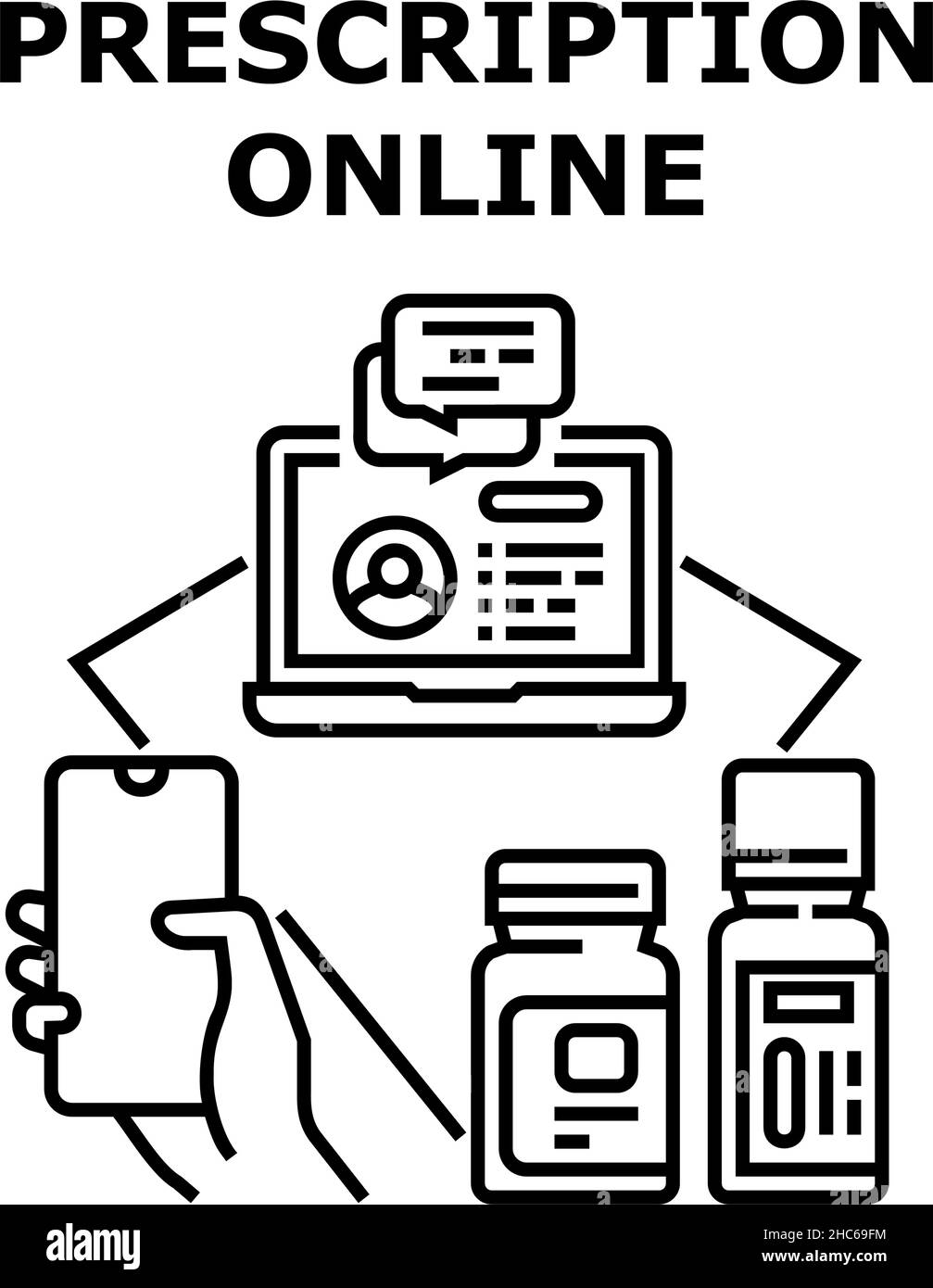 Medical survey online illustration Cut Out Stock Images & Pictures - Alamy