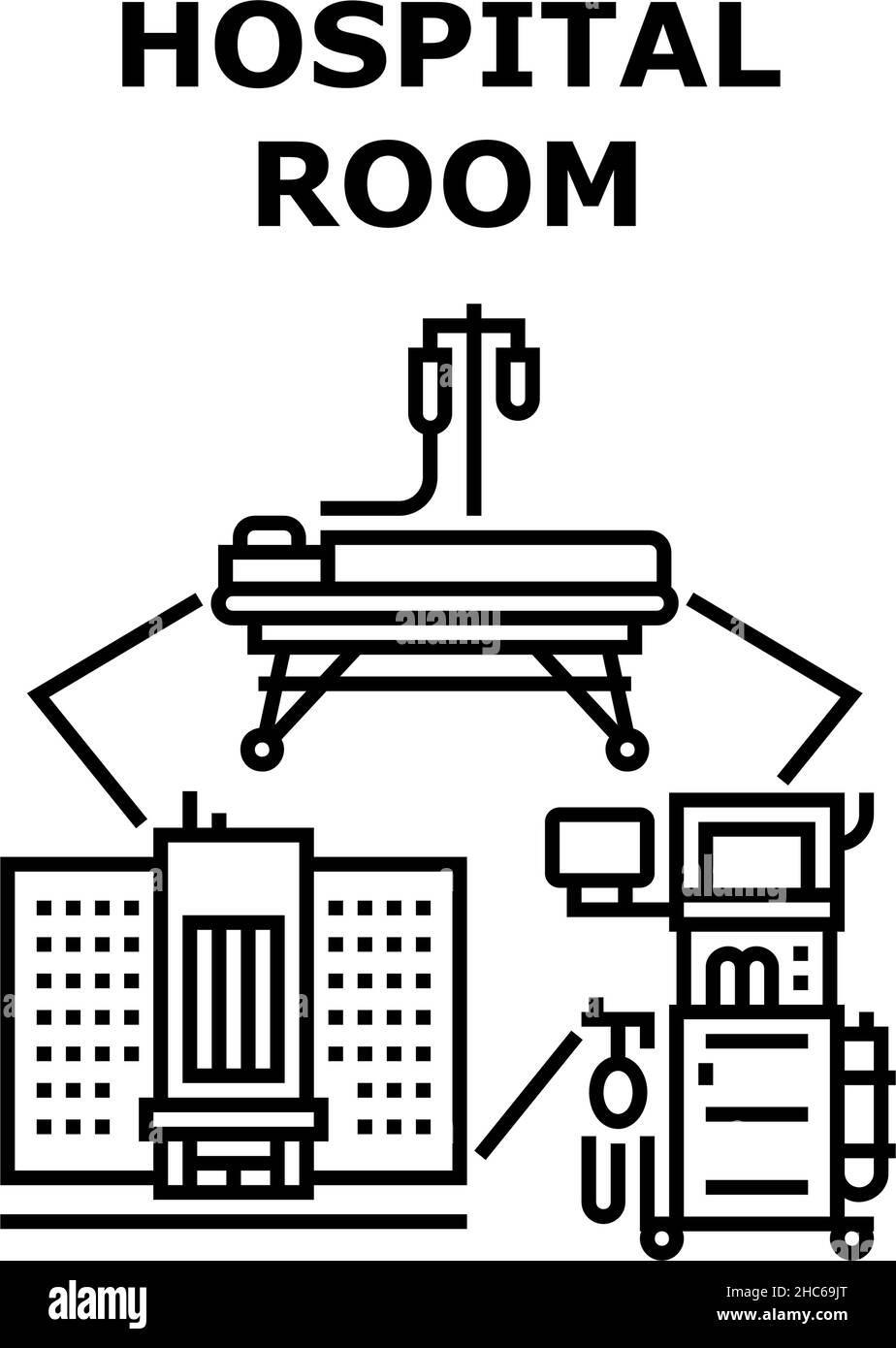 Hospital room icon vector illustration Stock Vector Image & Art - Alamy