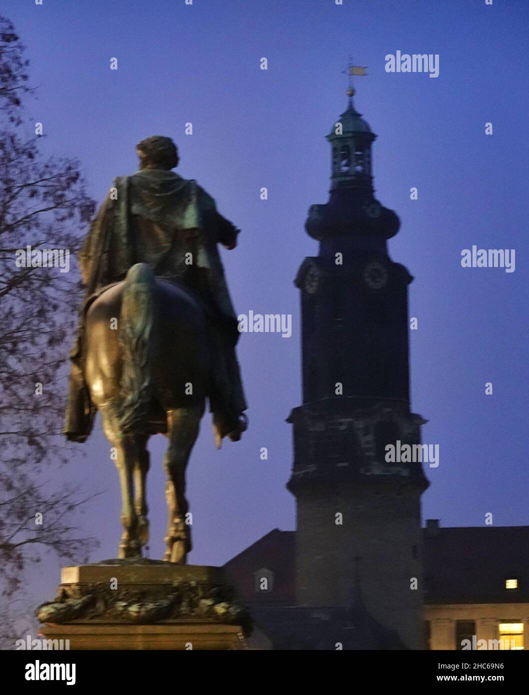 Equestrian statue carl august weimar hi-res stock photography and ...