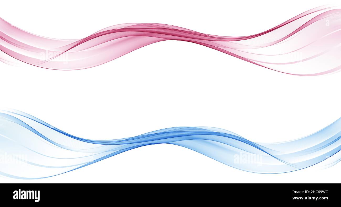 Transparent set wave stream on light background. Design element. Vector ...