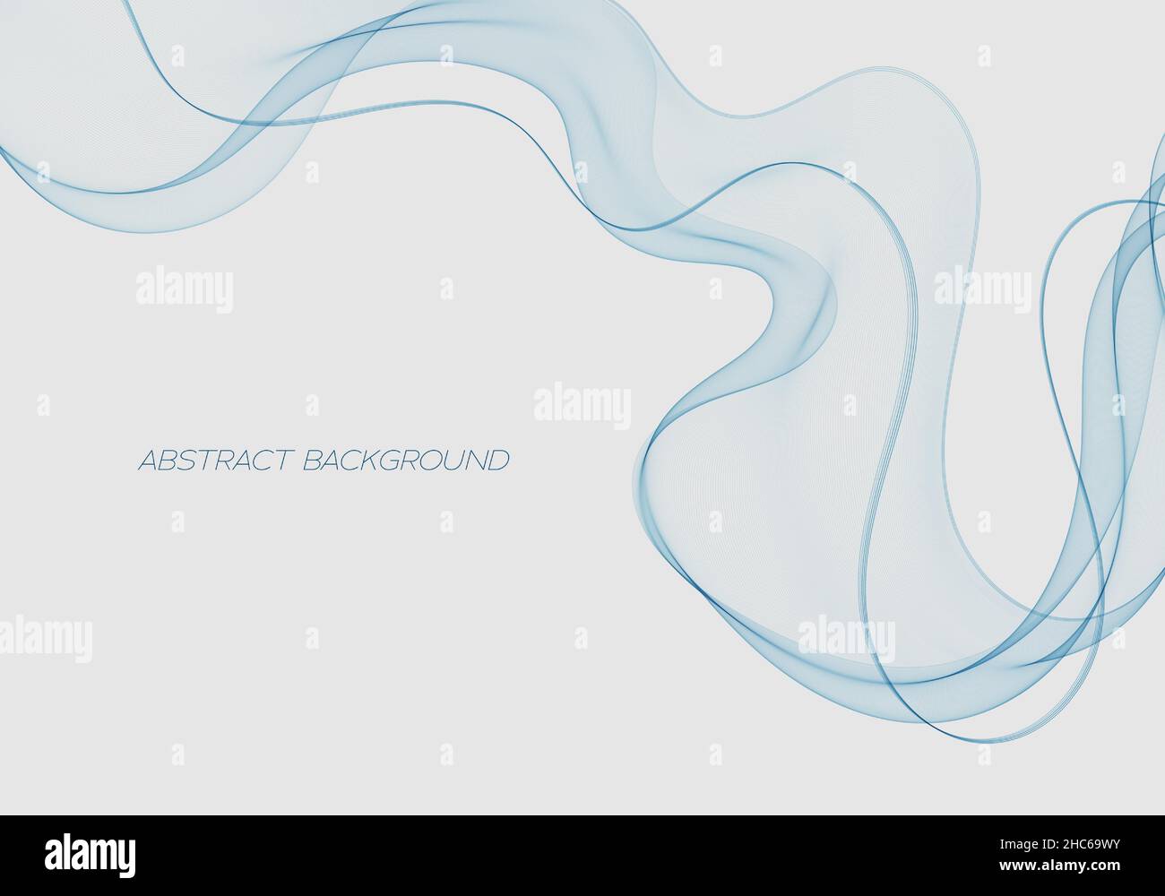 Abstract vector background, blue wavy lines, design element Stock ...