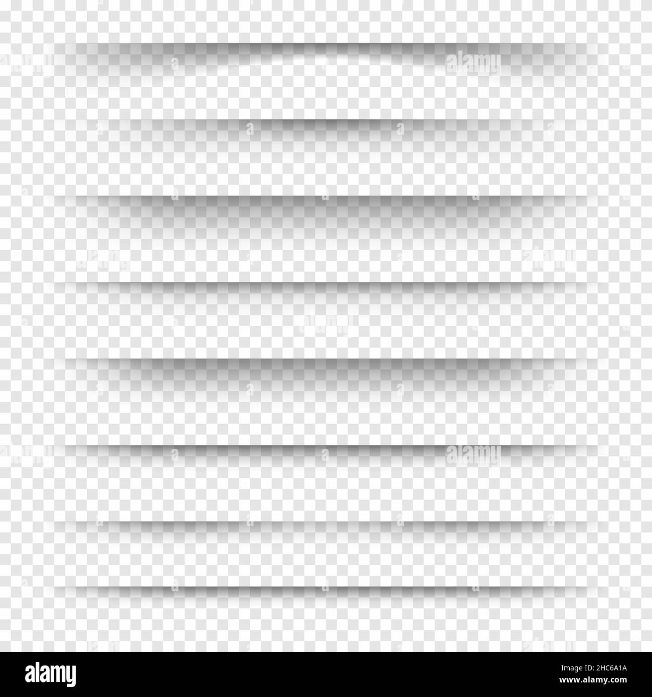Page separator with isolated transparent shadows. Set of vector ...