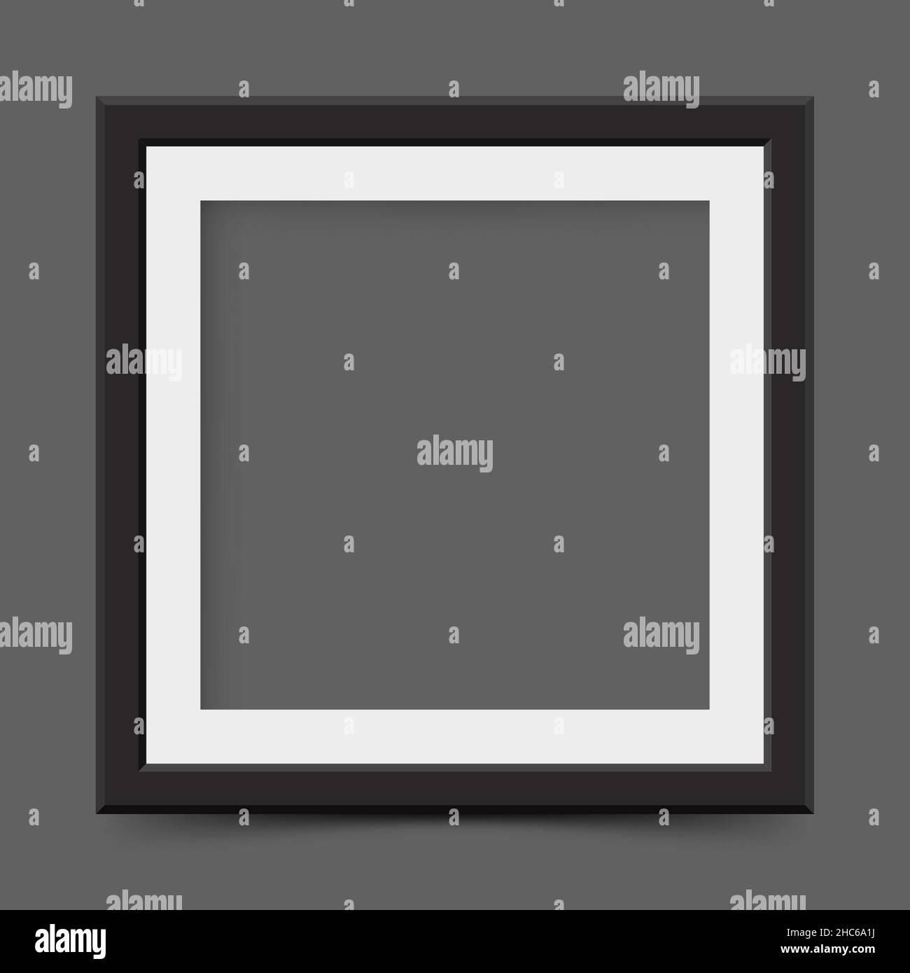 Realistic frame on a gray background. Design element for your ...