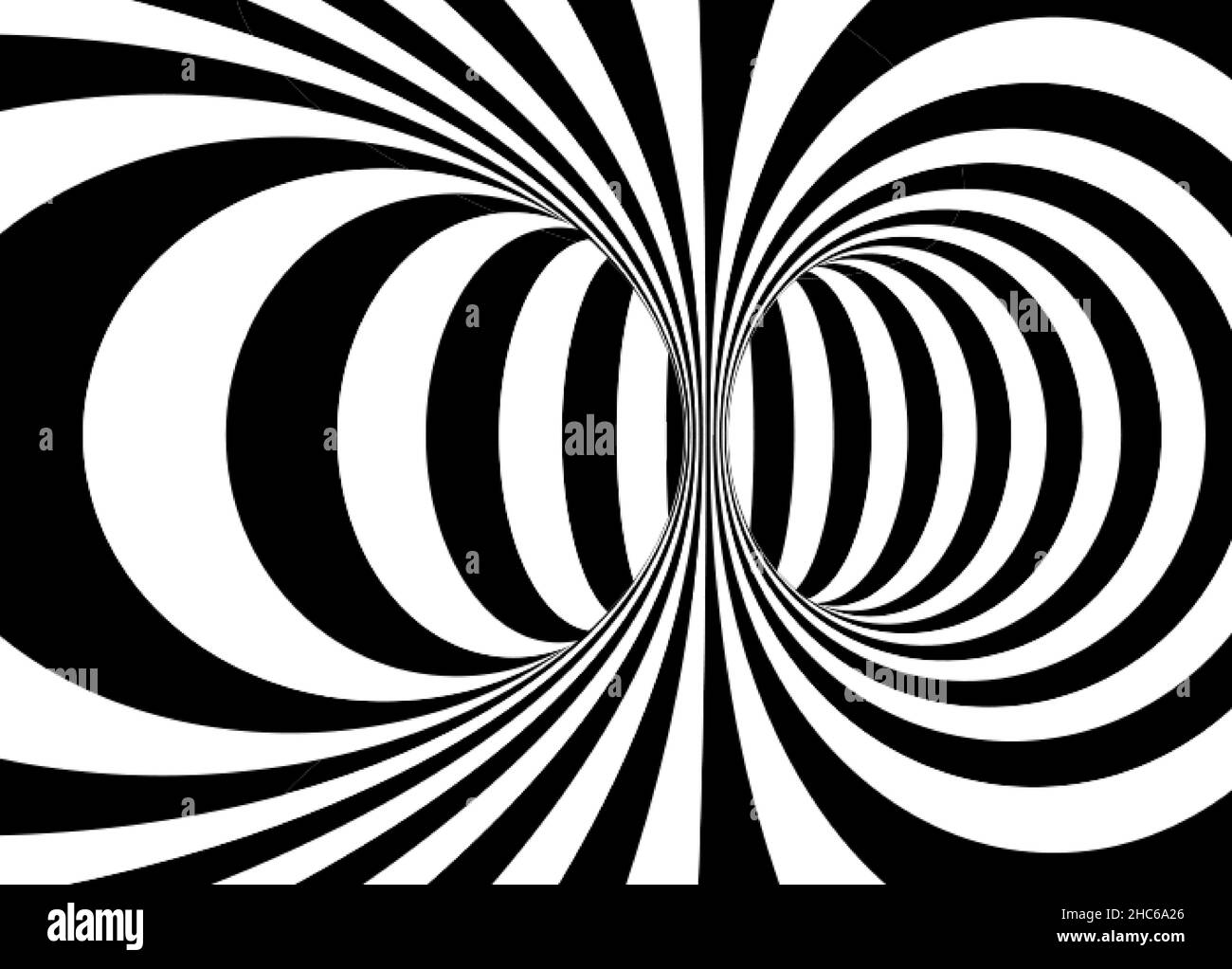 Optical illusion abstract background, black and white stripes.Vector ...
