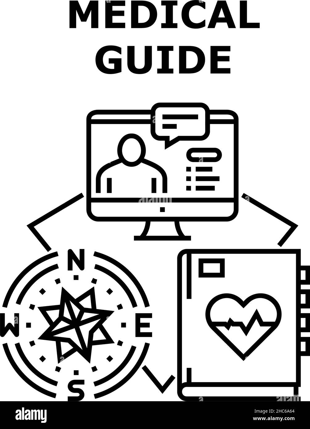 Medical guide icon vector illustration Stock Vector Image & Art - Alamy