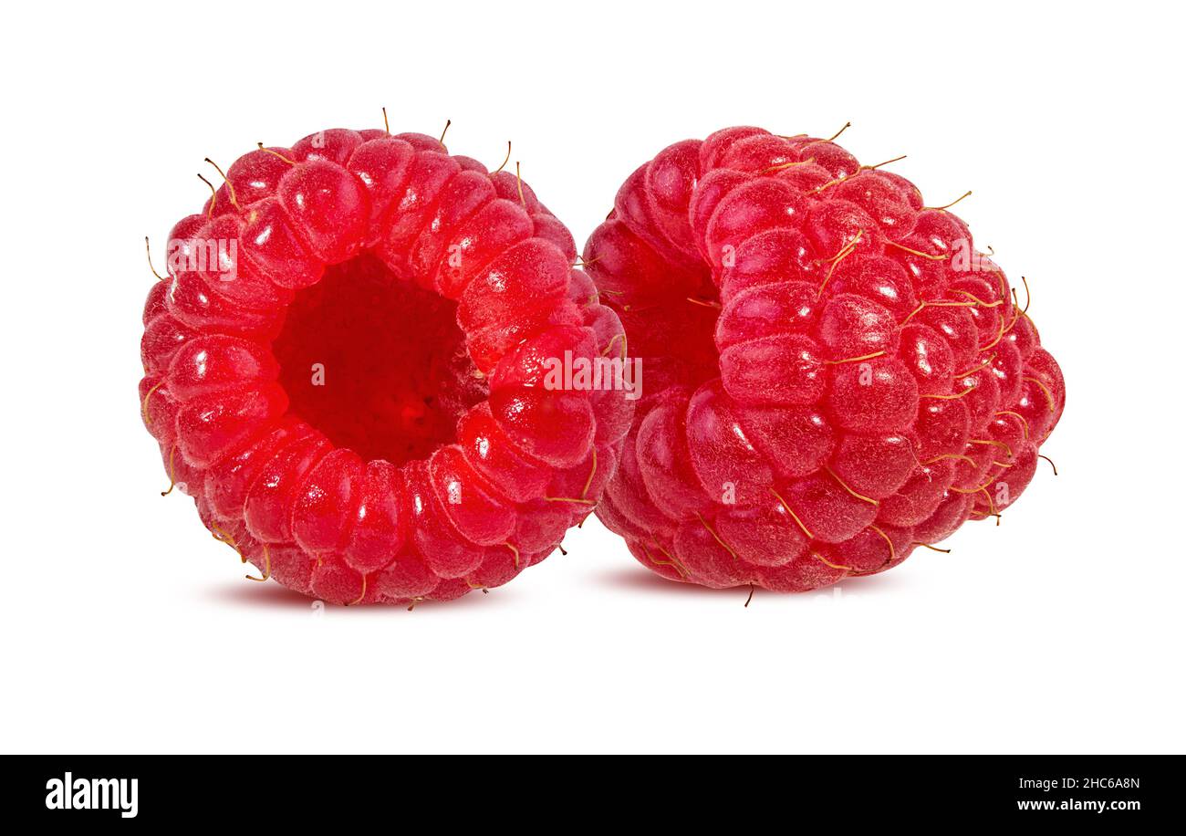 Raspberry isolated on a white background Stock Photo - Alamy