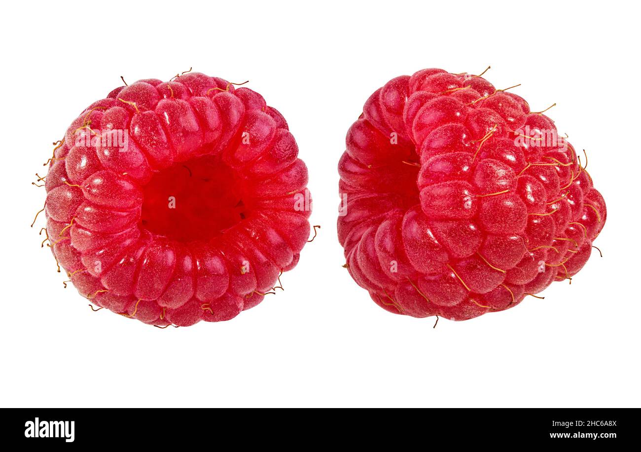 Raspberry isolated on a white background Stock Photo - Alamy
