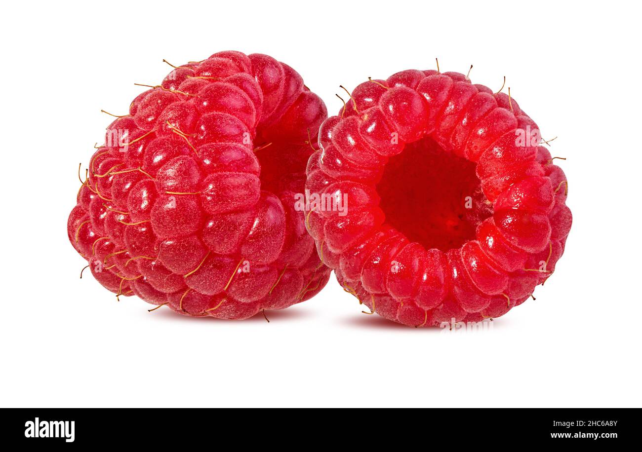 Raspberry isolated on a white background Stock Photo - Alamy