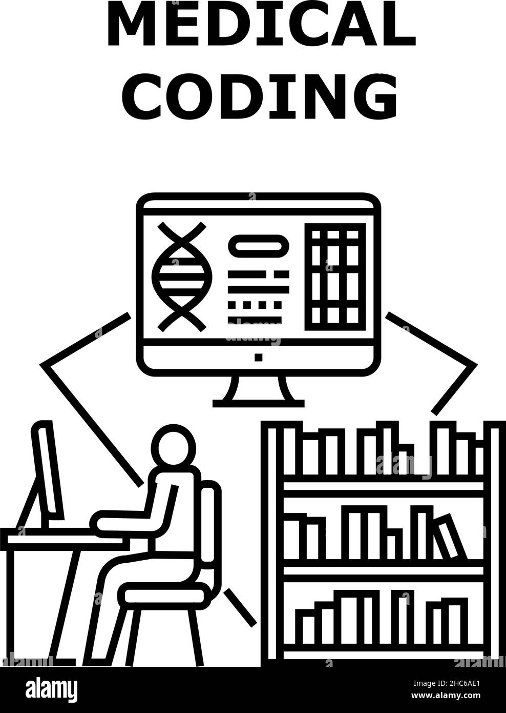 Medical Coding Icon Vector Illustration Stock Vector Image And Art Alamy