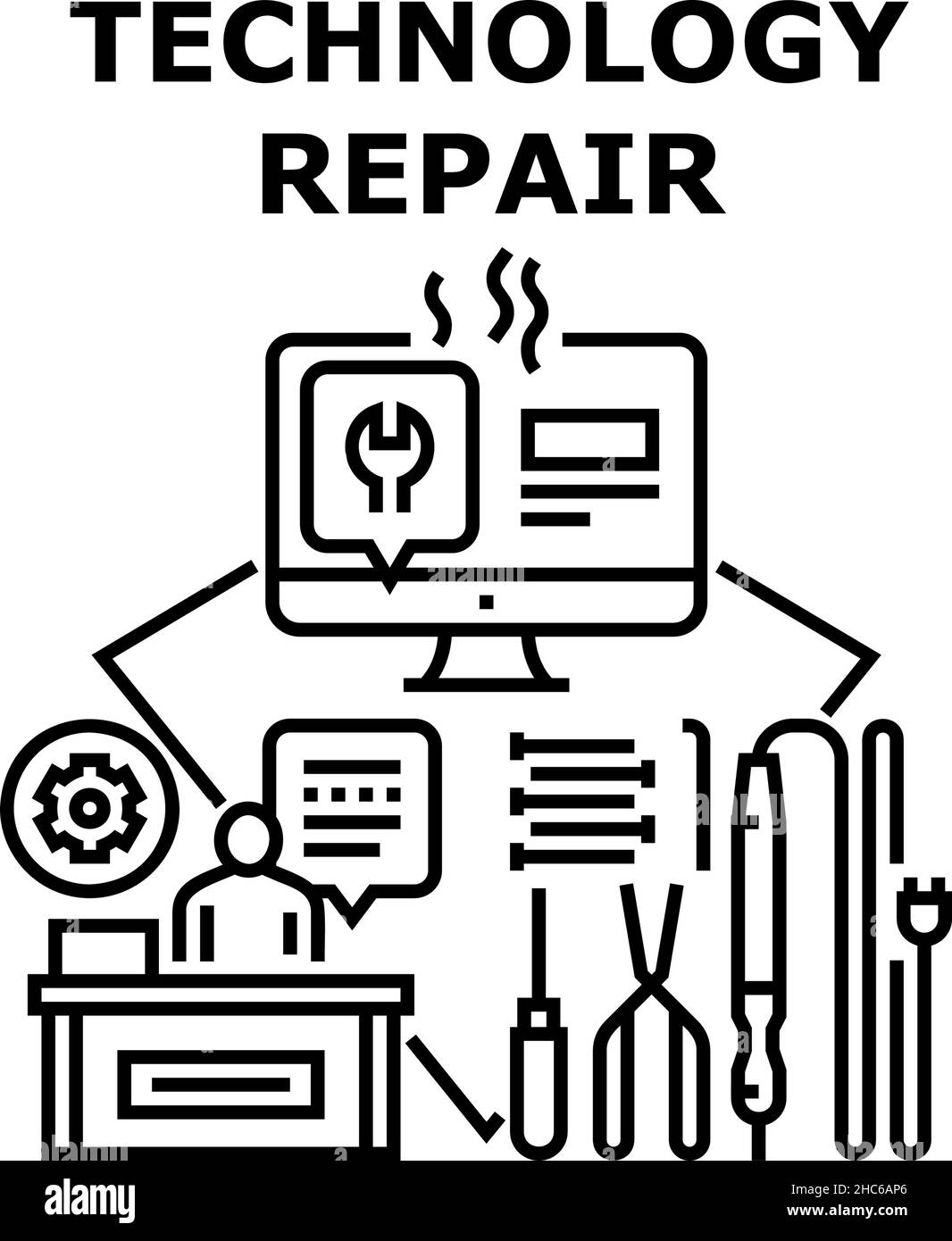 Technology repair icon vector illustration Stock Vector Image & Art - Alamy