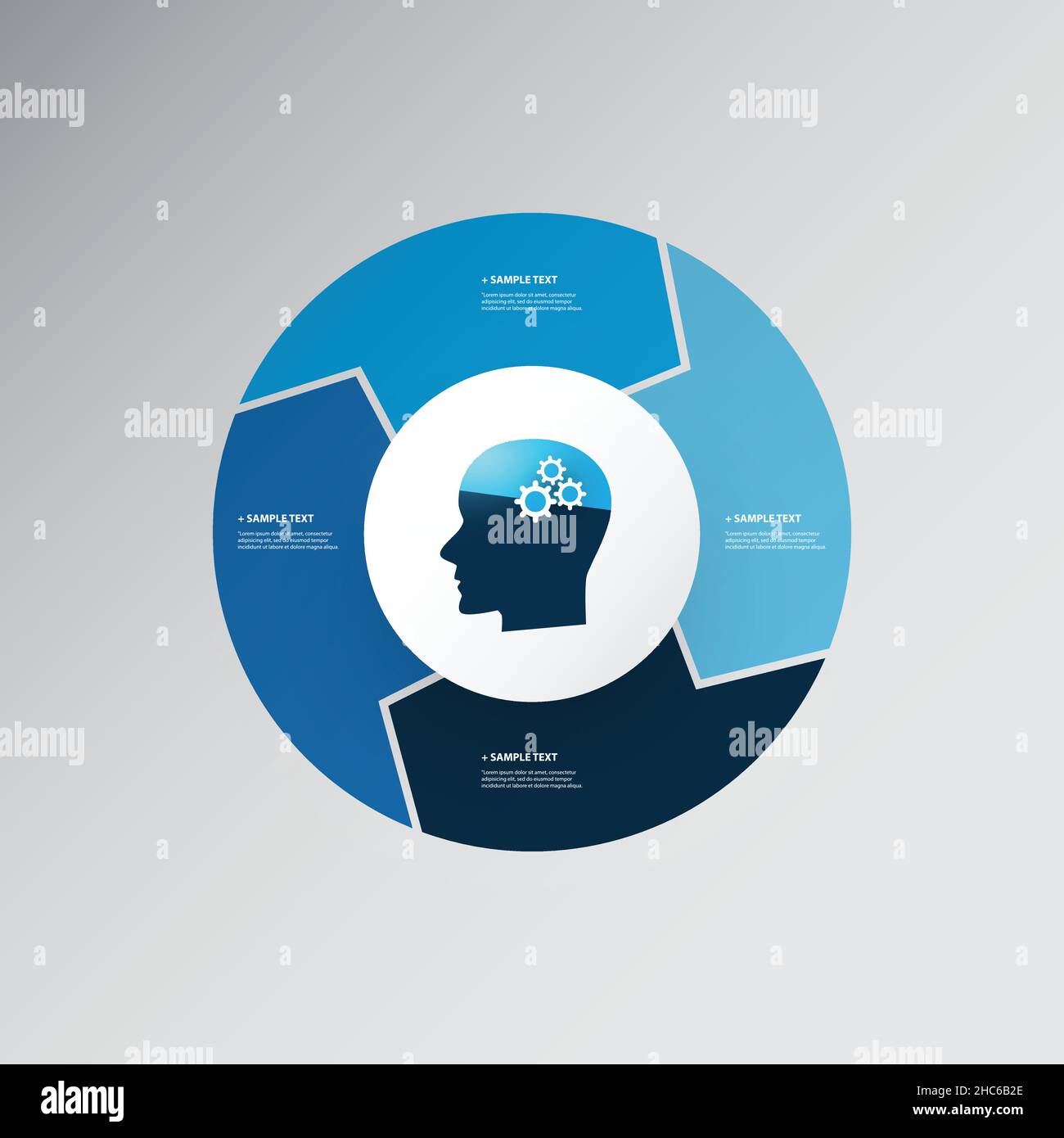 Blue Modern Style Infographics Design with Artificial Intelligence ...