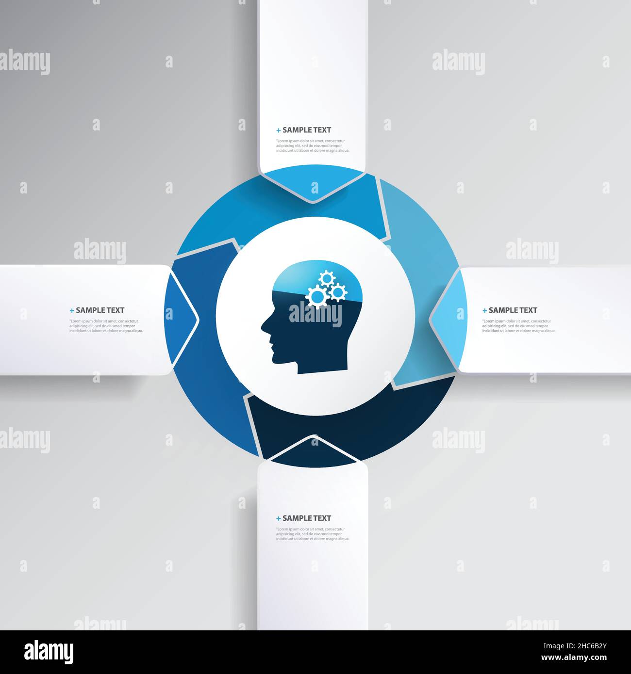 Blue Modern Style Infographics Design with Artificial Intelligence ...