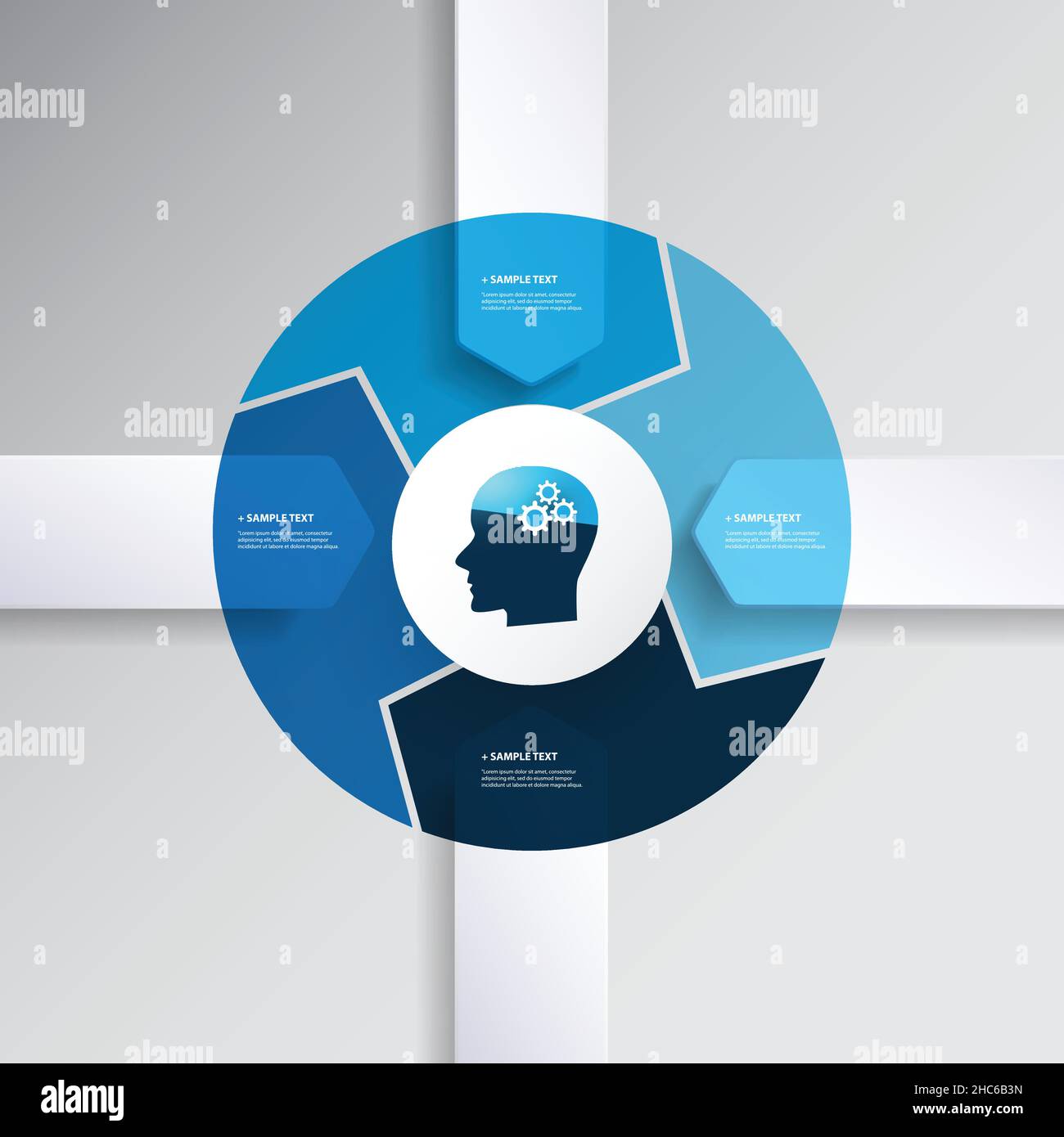 Blue Modern Style Infographics Design with Artificial Intelligence ...