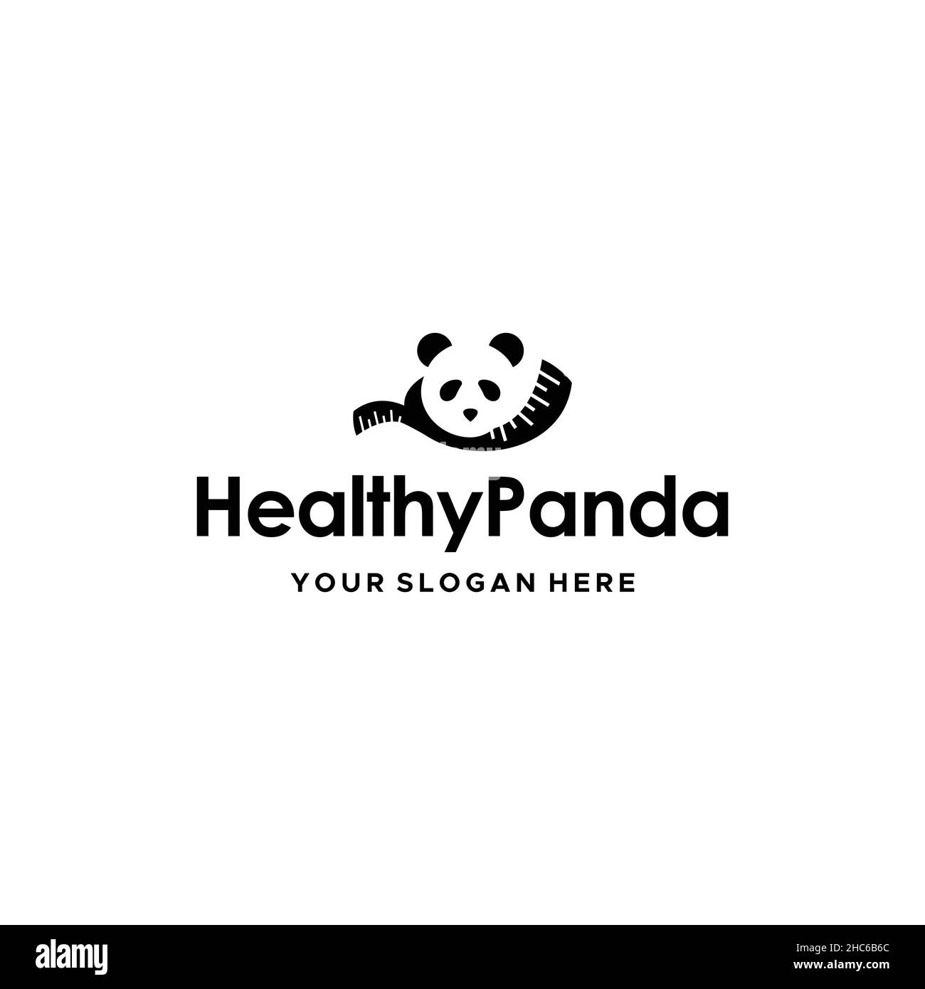 Modern design HEALTHY PANDA protect logo design Stock Vector Image ...