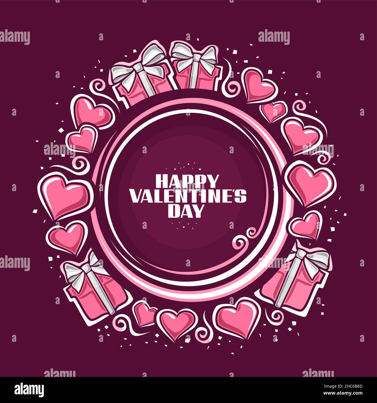 Circle heart border hi-res stock photography and images - Alamy