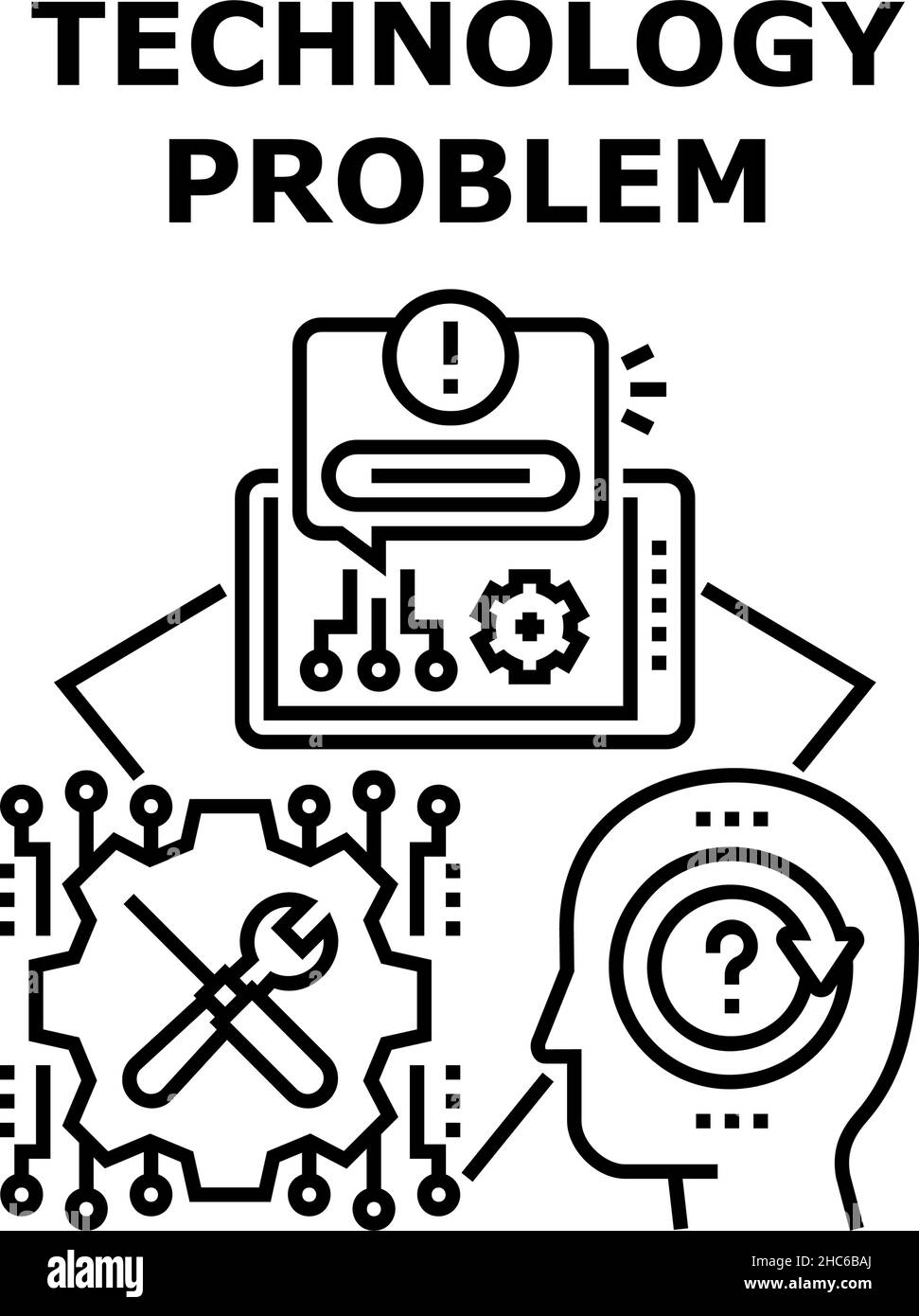 Technology problem icon vector illustration Stock Vector Image & Art ...