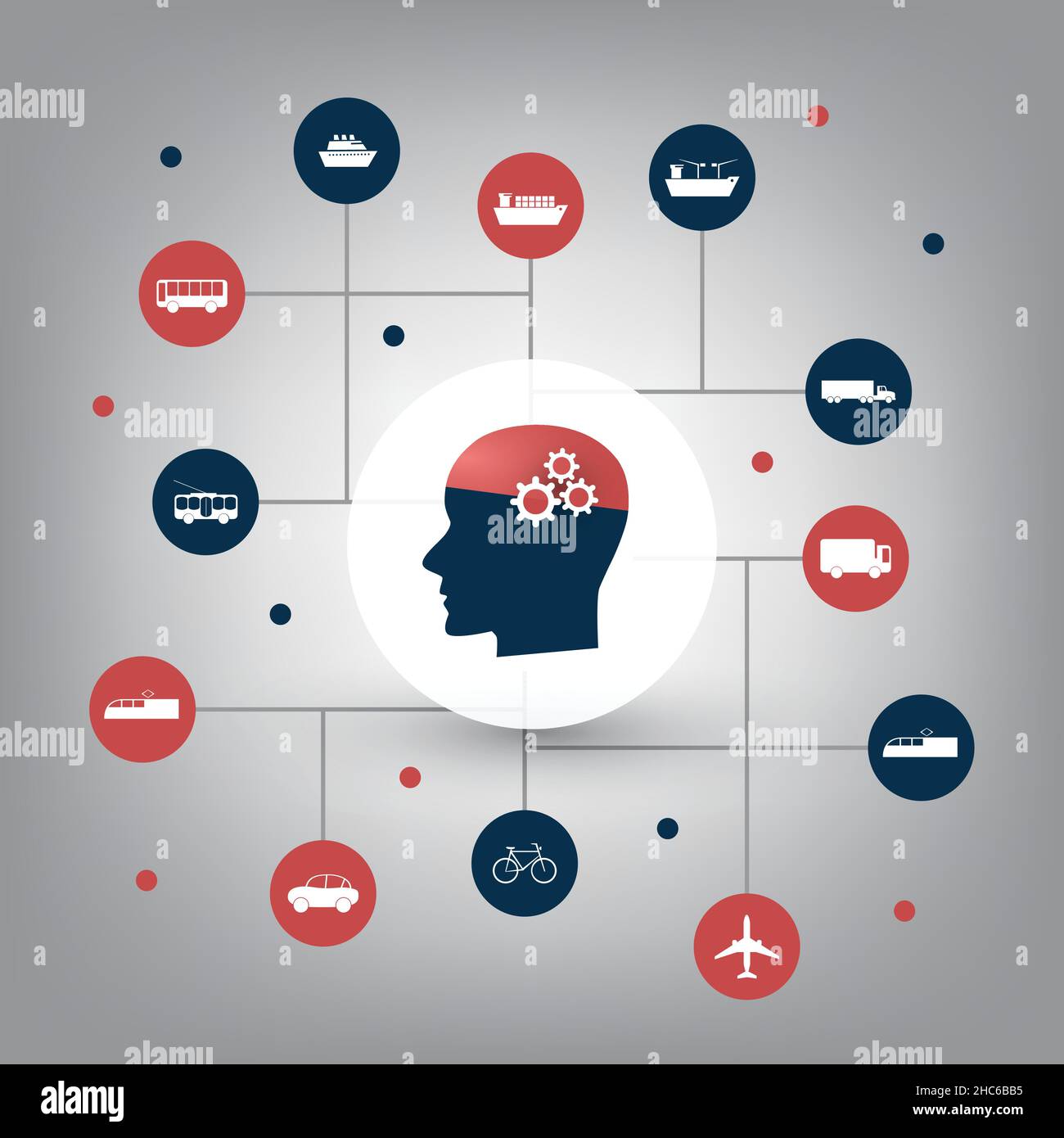 Abstract Artificial Intelligence, Smart Traffic Controlling, Public ...