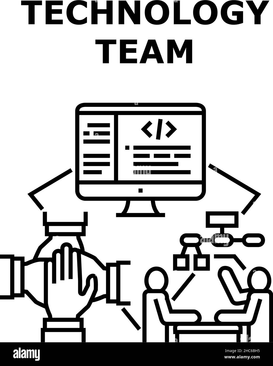 Technology team icon vector illustration Stock Vector Image & Art - Alamy
