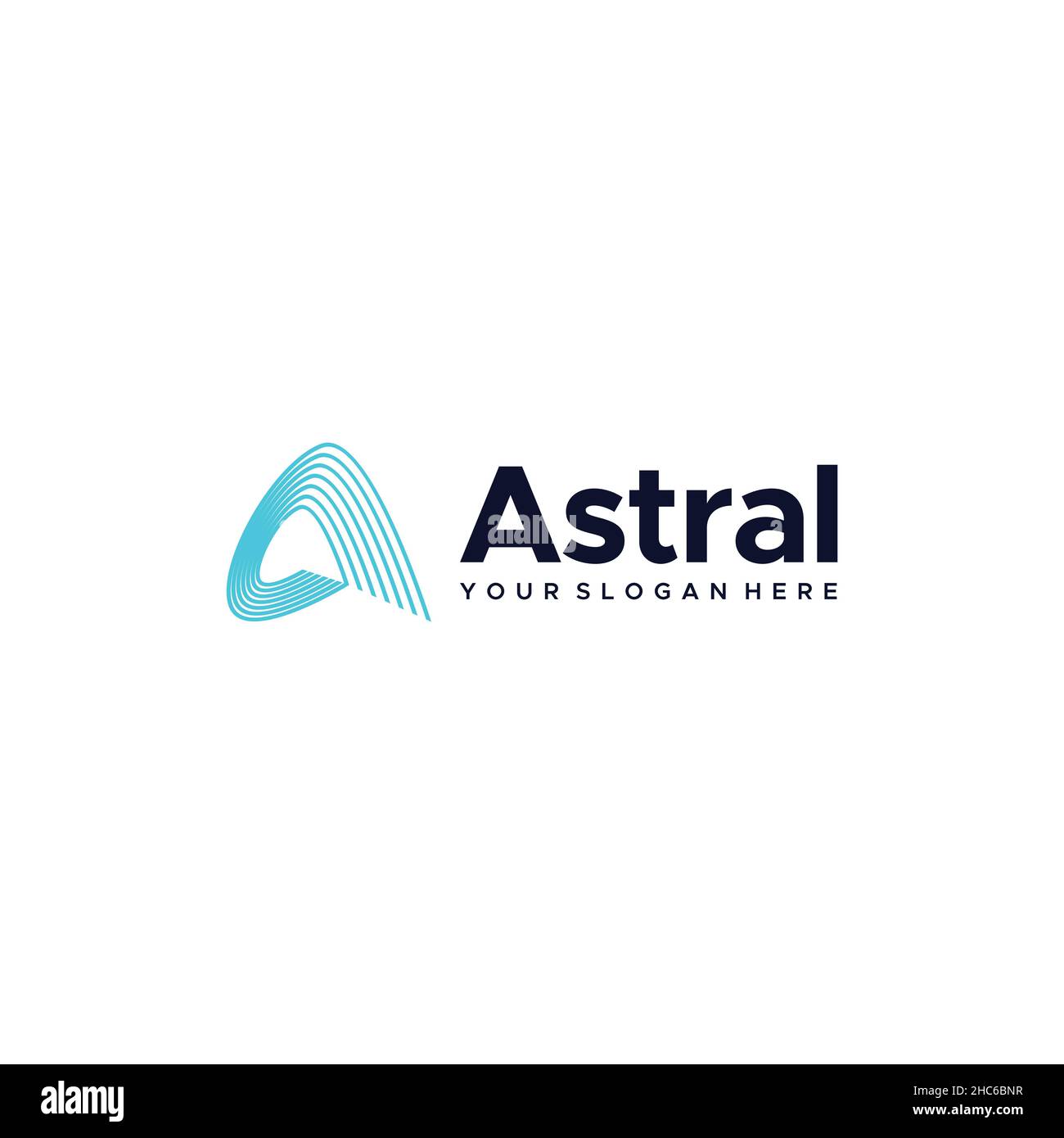 Flat Letter Mark Astral geometric art logo design Stock Vector Image ...