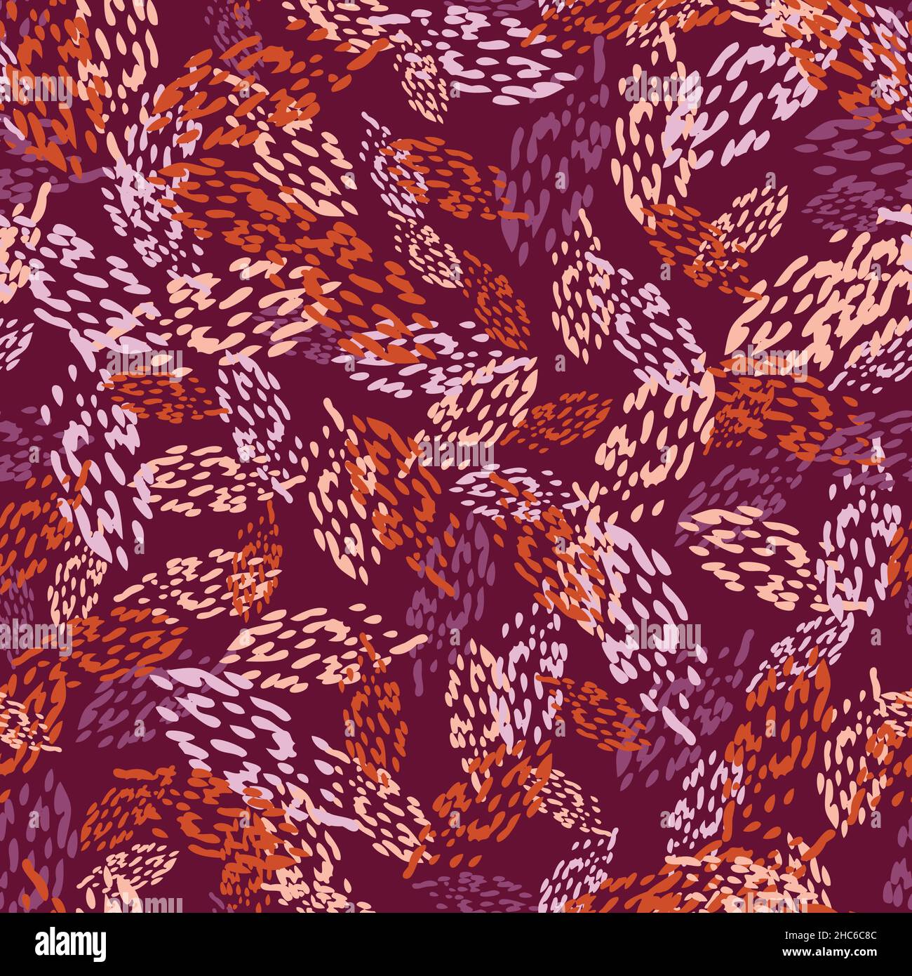 spotted leafy shapes toss seamless vector pattern Stock Vector Image ...