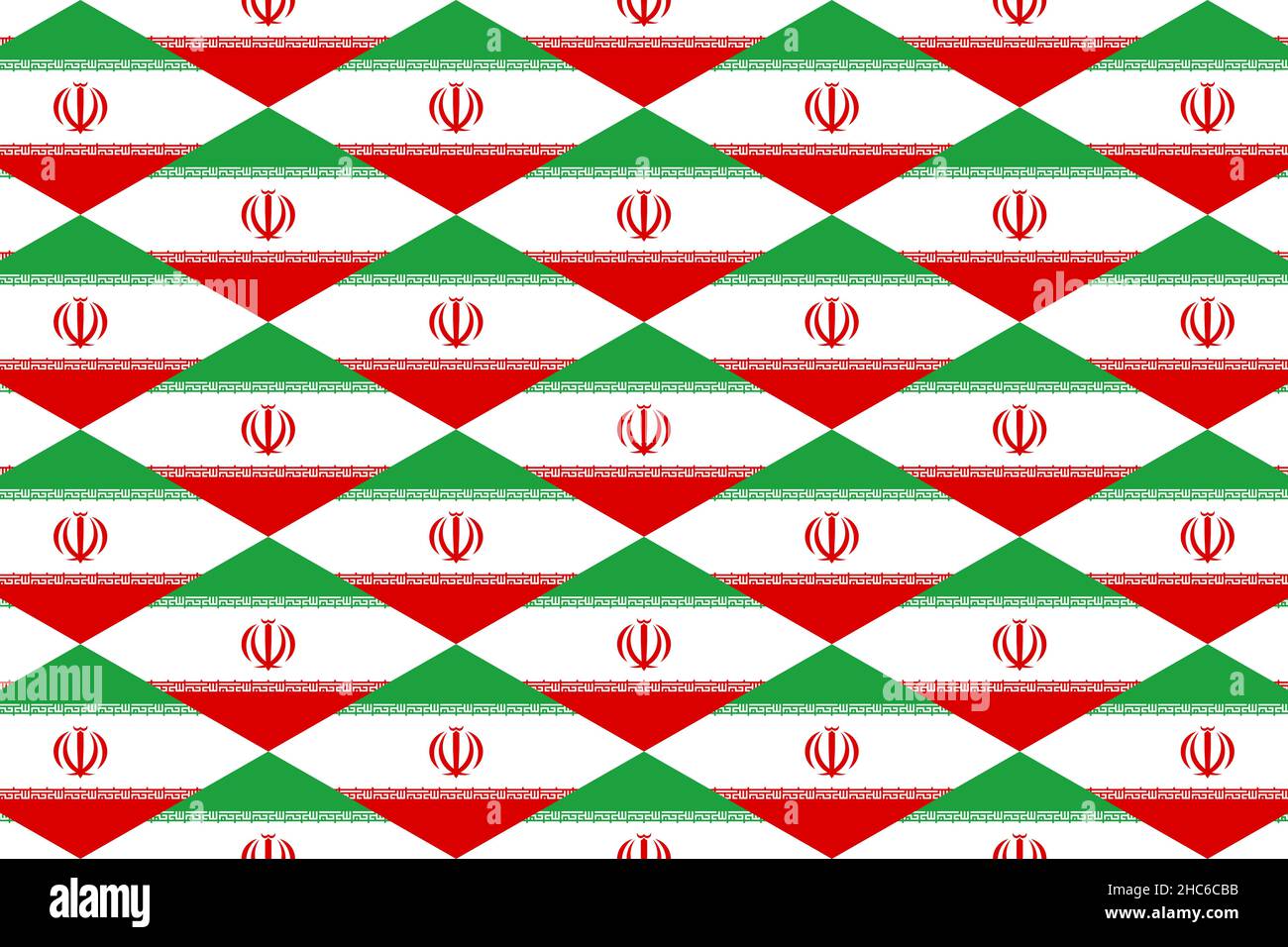 Geometric pattern in the colors of the national flag of Iran. The ...