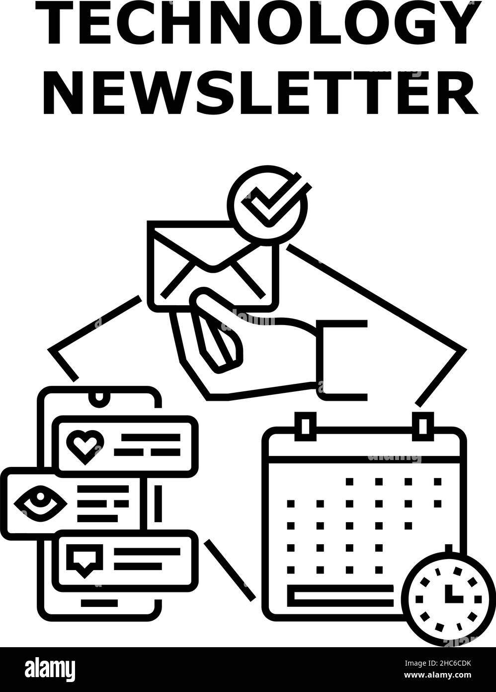 Technology newsletter icon vector illustration Stock Vector Image & Art ...