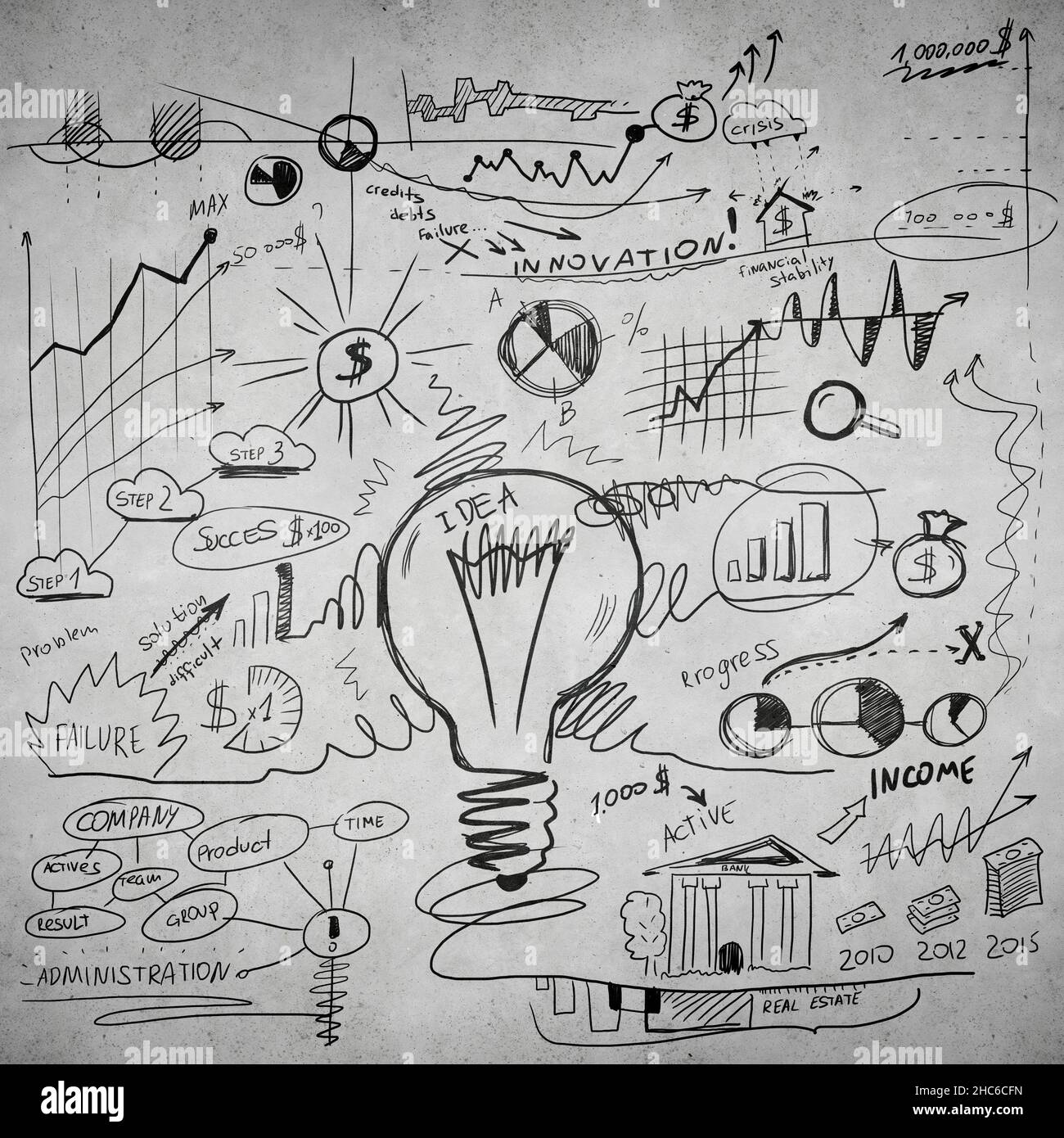 Sketch of some ideas Stock Photo - Alamy