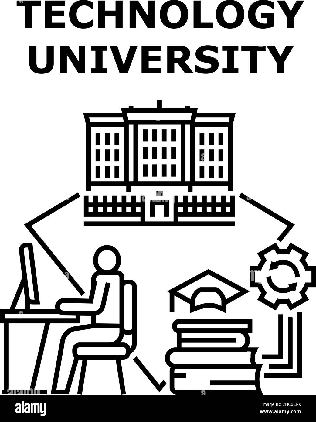 Technology university icon vector illustration Stock Vector Image & Art ...